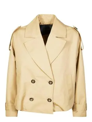 Pinko Double Breasted Trench Coat - Beige