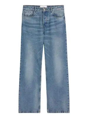 AMI Paris Wide Leg Classic Fit Jeans - Navy