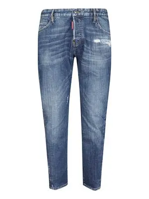 Dsquared2 Premium Distressed Denim Jeans - Denim Blue
