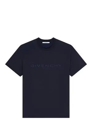 Givenchy Stylish Cotton-silk Blend T-shirt For - Navy