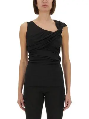 Rick Owens Twisted Asymmetric Top - Black