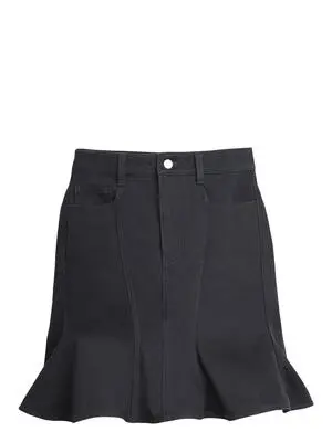 Marc Jacobs Flared Denim Mini Skirt - Black