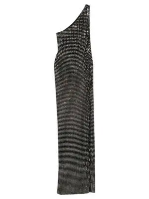 Gucci Embellished One-shoulder Maxi Dress - Black