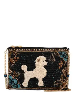 MARY FRANCES ACCESSORIES Beaded Poodle Mini Handbag - Black