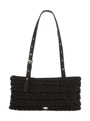DAMSON MADDER Sophia Ruffle Shoulder Bag - Black