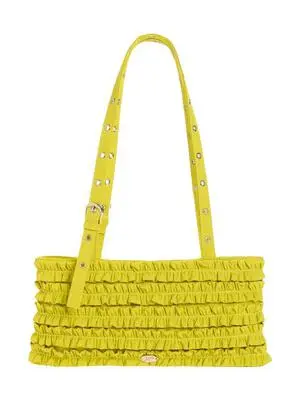 DAMSON MADDER Sophia Ruffle Shoulder Bag - Chartreuse
