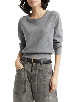 NILI LOTAN Tamra Cashmere Sweater - Pebble Grey Heather