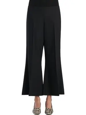 Khaite Walter Virgin Wool Kick Flare Crop Pants - Black