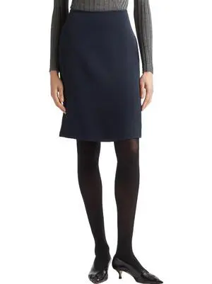 JIL SANDER Sablé Satin A-line Skirt - Midnight