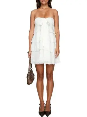 Princess Polly Kalari Strapless Layered Minidress - White