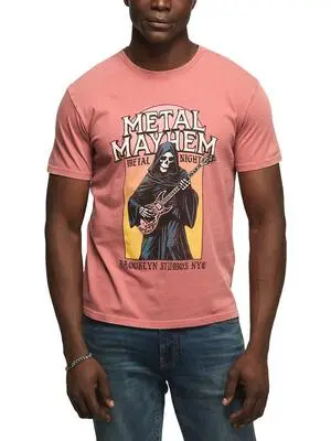 Lucky Brand Metal Mayhem Cotton Graphic T-shirt - Withered Rose