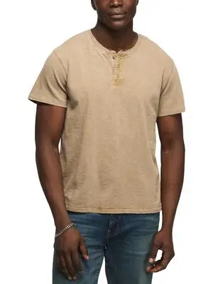 Lucky Brand Weekend Slub Cotton Henley - Timber Wolf