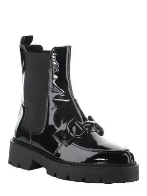 BOS. & CO. Bruma Bootie With Patent Finish - Black