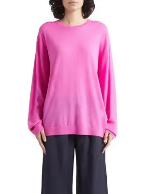 LESET James Oversized Merino Wool Sweater - Azalea