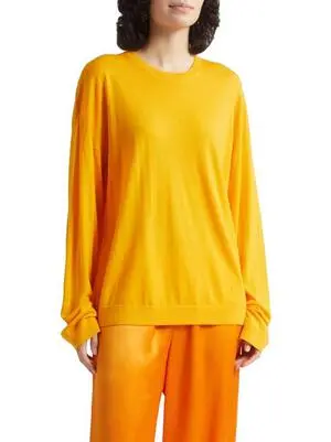 LESET James Oversized Merino Wool Sweater - Marigold