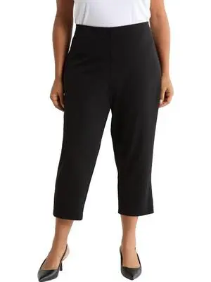Alex Evenings Slim High Rise Crop Pants - Black