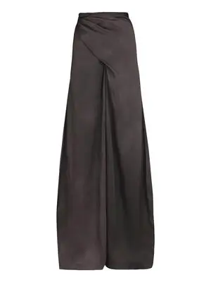 CORTANA Ocaso Satin Wrap Pants - Brown