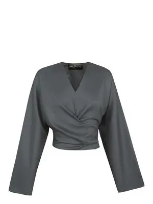 CORTANA Wool Top - Navy