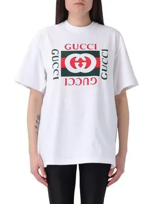 Gucci Cotton T-shirt With Graphic Logo - White