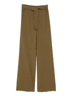 Max Mara Lace-up Casual Pants - Green