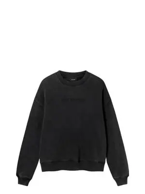 Axel Arigato Distorted Washed Crewneck Sweatshirt - Black
