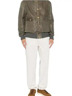 Brunello Cucinelli Corduroy Five-pocket Trousers - White