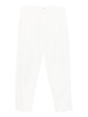 Canali Button-detail Casual Trousers - White