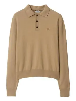 Burberry Burberry Long-Sleeve Polo Shirt Flax