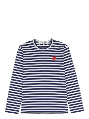 Play Comme Des Garcon Long-sleeved T-shirt - Blue