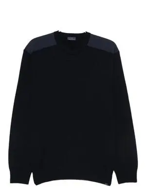 PAUL  SHARK Paul & Shark Wool Shoulder-patch Jumper - Black