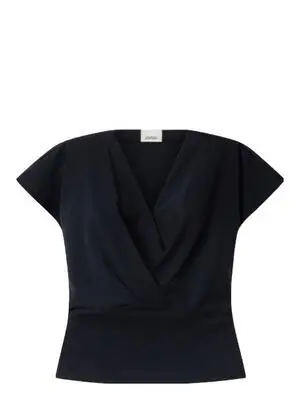 Isabel Marant Étoile Nadrine Draped V-neck T-shirt - Black