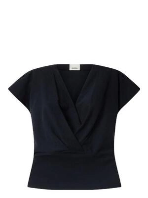 Isabel Marant Étoile ISABEL MARANT ÉTOILE Nadrine Draped V-Neck Top Black