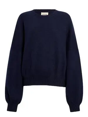 Khaite Crewneck Drop Shoulder Jumper - Midnight