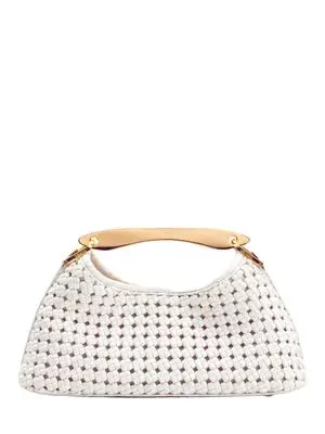 ELLEME Mini Boomerang Woven Leather Bag - White