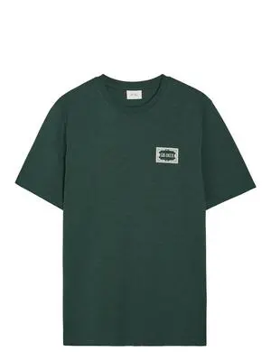 LES DEUX Italian Logo-print Cotton T-shirt - Green