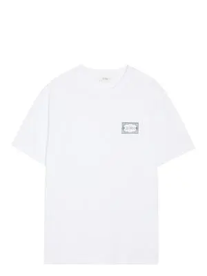 LES DEUX Italian Logo-print Cotton T-shirt - White