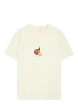 LES DEUX Lemons Printed Cotton T-shirt - White