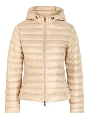 Moncler Padded Hooded Nylon Jacket - Beige
