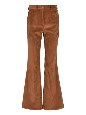 Moncler Flared-leg Corduroy Trousers - Brown