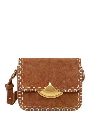 SESSUN Diviluz Whipstitch-trim Suede Mini Bag - Brown