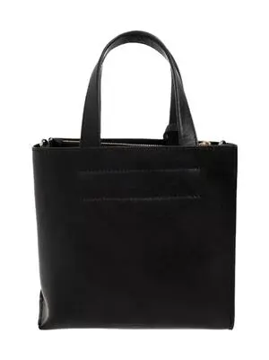Furla Mini Divide Logo-lettering Leather Tote Bag - Black