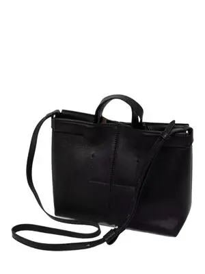 Marc O'polo Logo Patch Leather Tote Bag - Black
