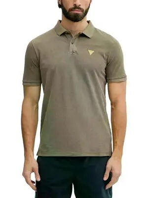 Guess Logo-patch Piqué Polo Shirt - Green