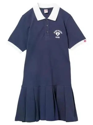 AAPE BY *A BATHING APE Apee™ A Bathing Ape® Pleated Skirt Polo Dress - Blue
