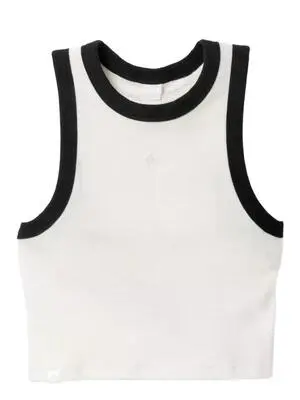 AAPE BY *A BATHING APE Apee™ A Bathing Ape® Logo Trimmed Racer Back Tank Top - Neutrals