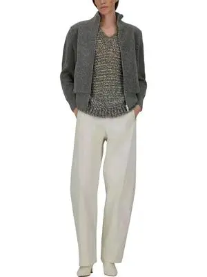 Herno Ribbed-knit Cardigan - Grey