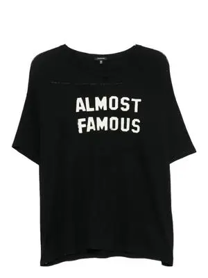 R13 Slogan-print T-shirt - Black