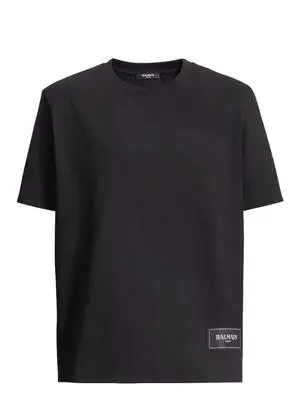 Balmain Logo-patch T-shirt - Black