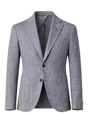 Pal Zileri Textured Single-breasted Blazer - Grey