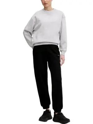 Guess Logo Embroidered Dropped-shoulder Sweatshirt - Grey